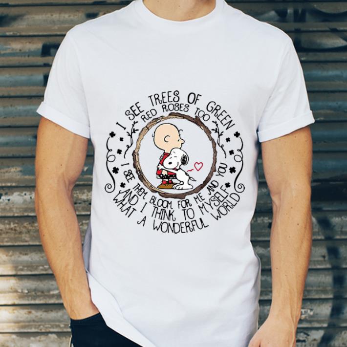 Original Snoopy and Charlie Brown I see trees of green red roses too ...