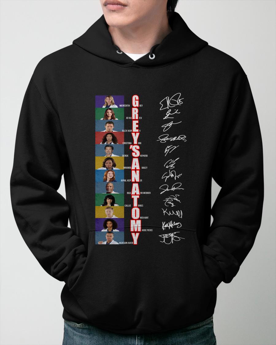 Grey's Anatomy Signatures Meredith Grey Jo Wilson Alex Karev Shirt ...