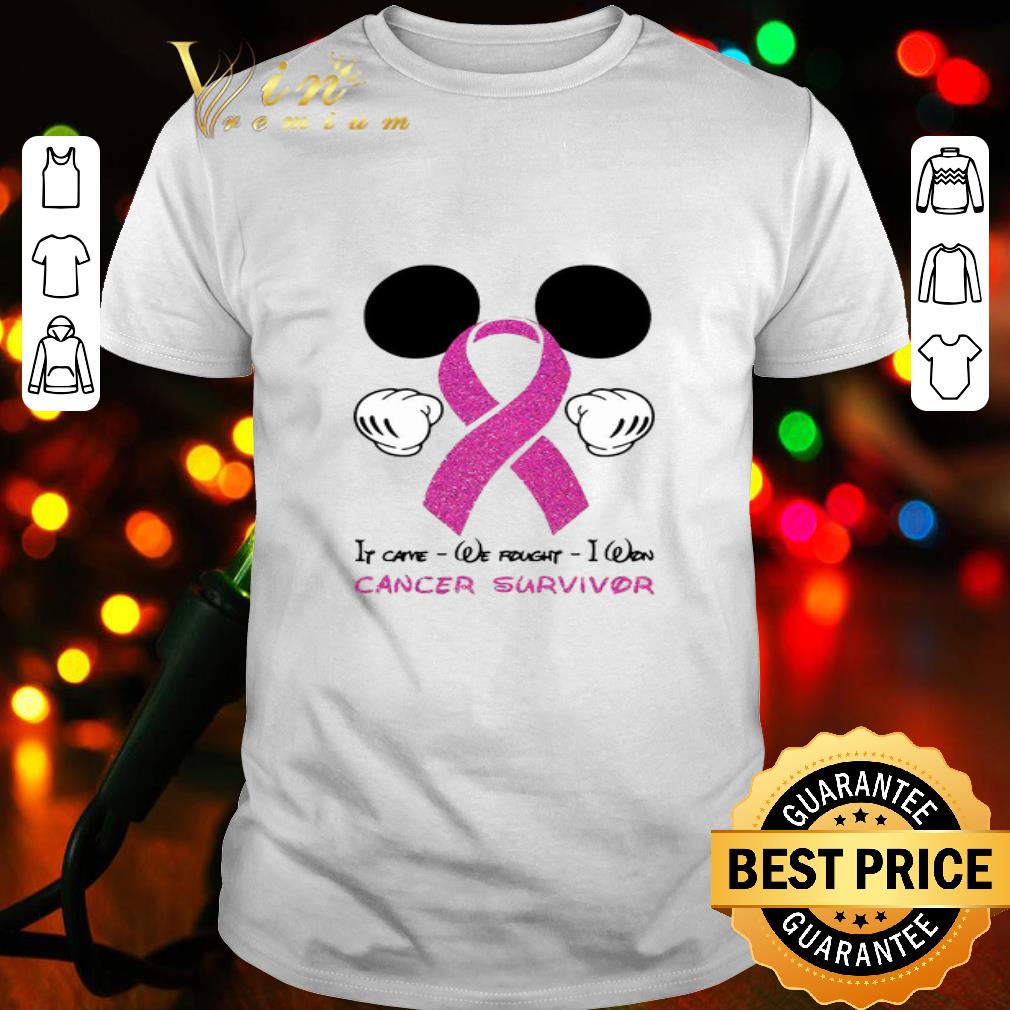 Mickey Mouse If Carve We Fought I Won Breast Cancer Survivor shirt ...