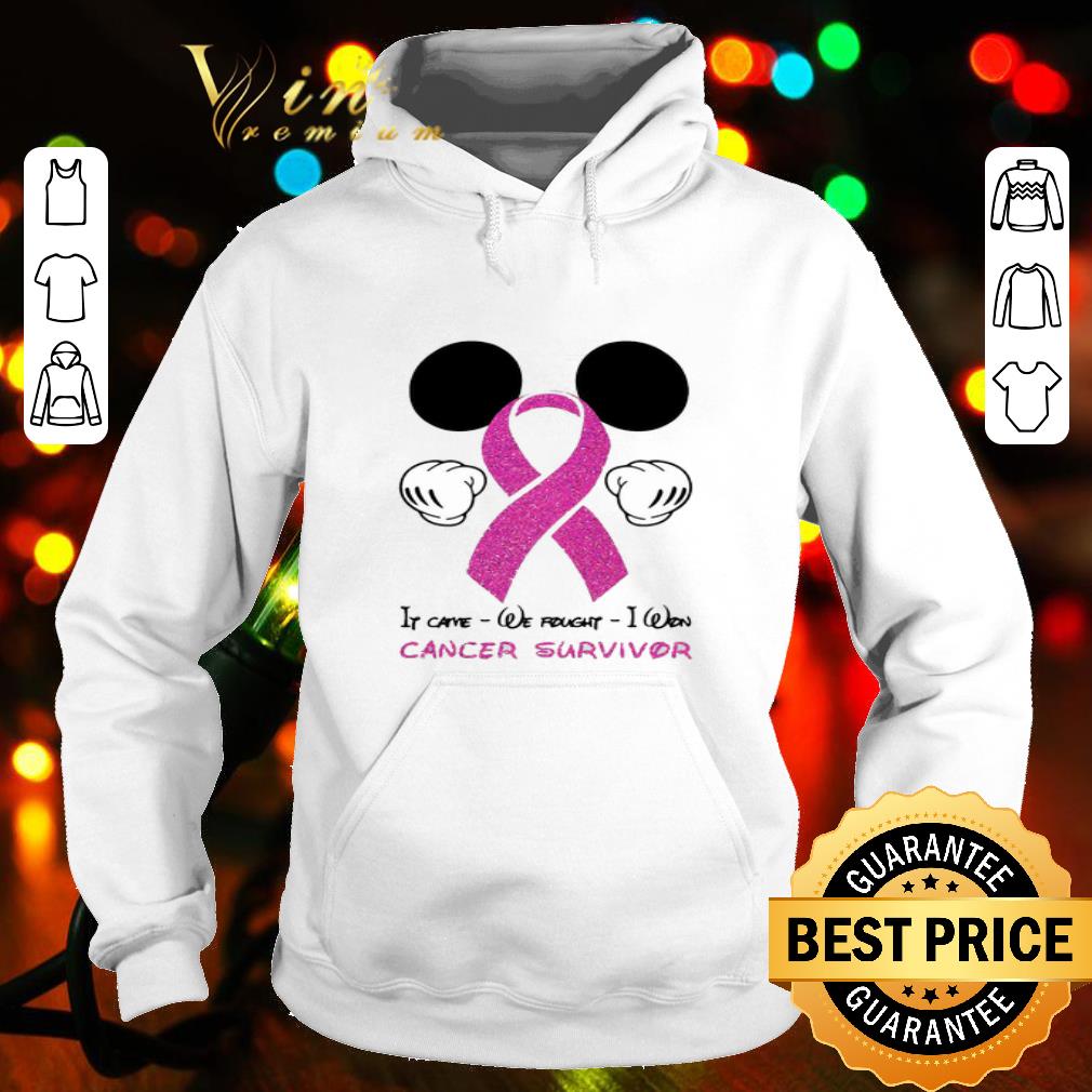 Mickey Mouse If Carve We Fought I Won Breast Cancer Survivor shirt ...