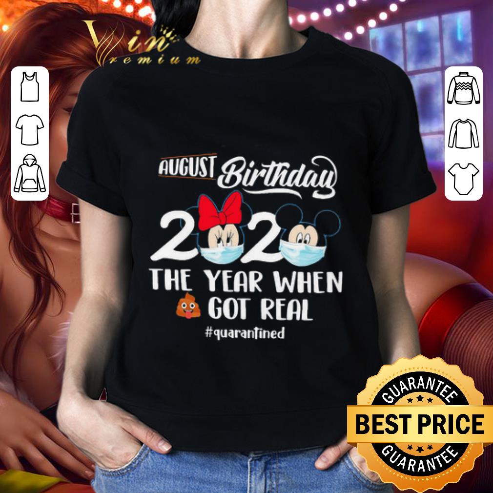 Minnie and Mickey Mouse mask August Birthday 2020 the year shirt hoodie ...