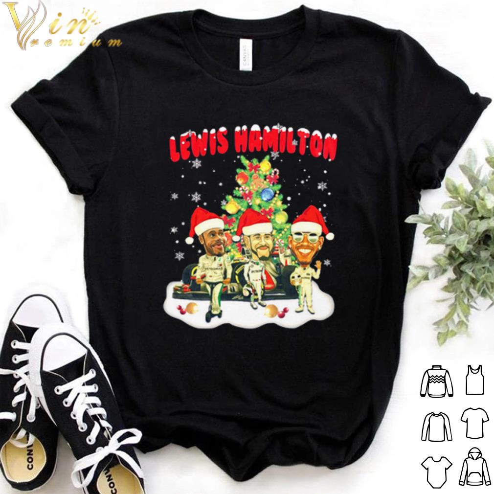 Top Lewis Hamilton chibi Christmas tree shirt hoodie, sweatshirt ...