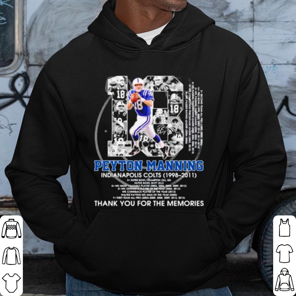 Top 18 Peyton Manning Indianapolis Colts Thank The Memories Signature ...