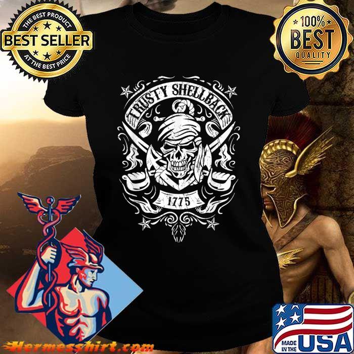 Trusty Shellback Skull and Swords Equator Crossing Naval Art T-Shirt ...