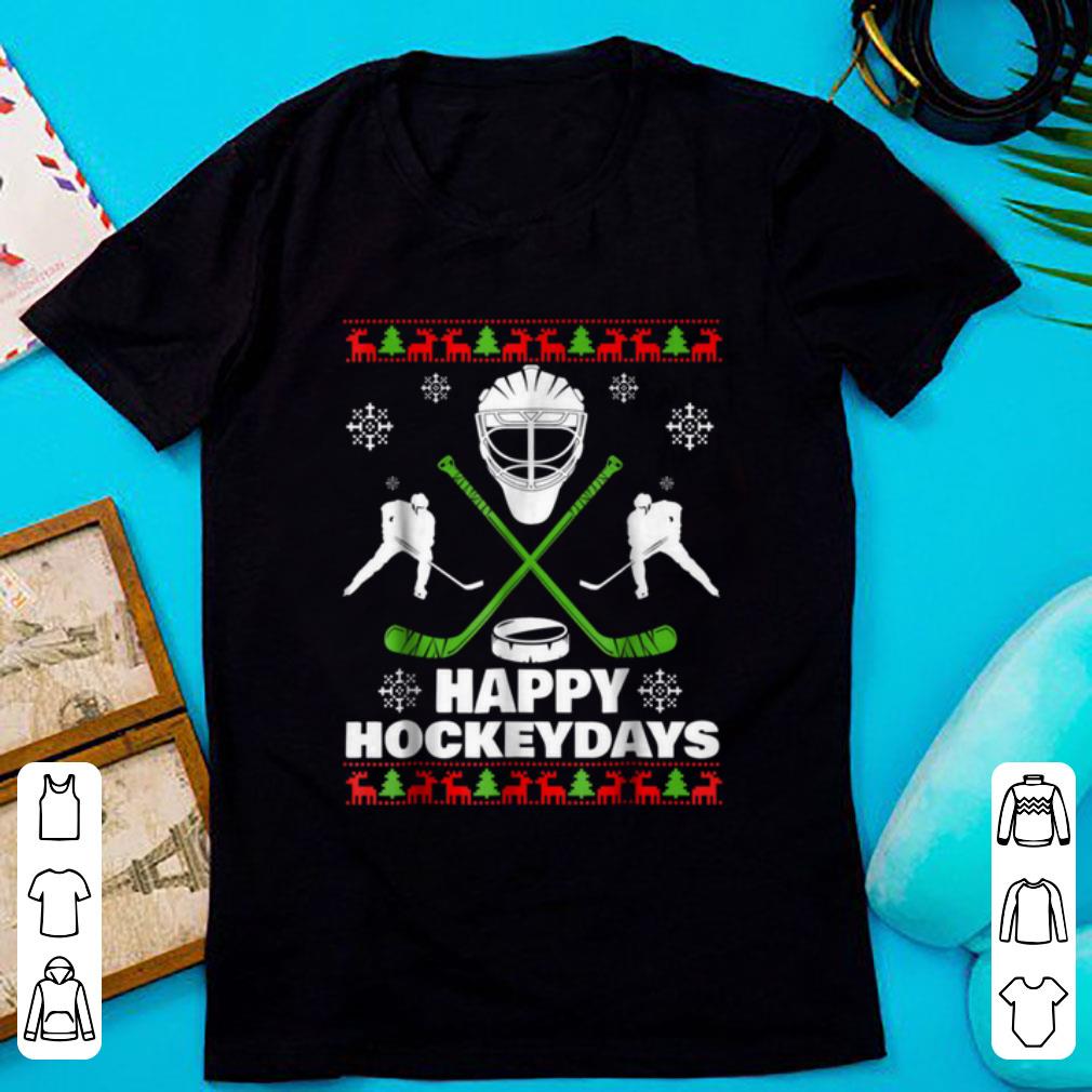 Official Happy Hockeydays Hockey Christmas Xmas Gift shirt - Kutee Boutique