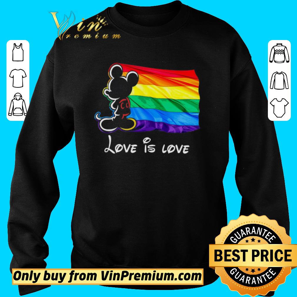 Premium Mickey Mouse Lgbt Pride Love Is Love shirt - Kutee Boutique