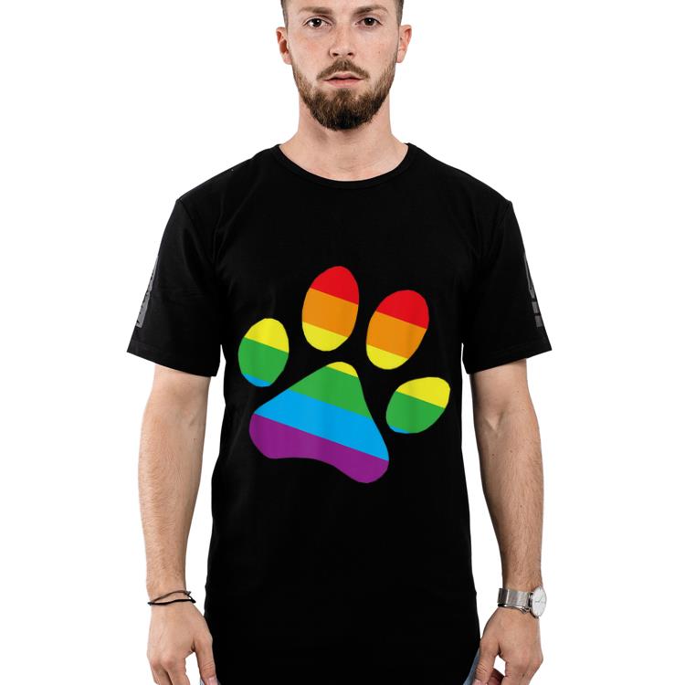 Rainbow Paw Print Dog Paw LGBT Pride LGBT Supporter shirt, hoodie ...