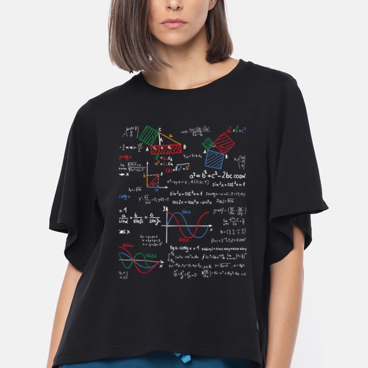 Awesome Math Teacher Formulas Cheat Sheet Cool Geek Nerd Shirt Hoodie Sweater Longsleeve T Shirt