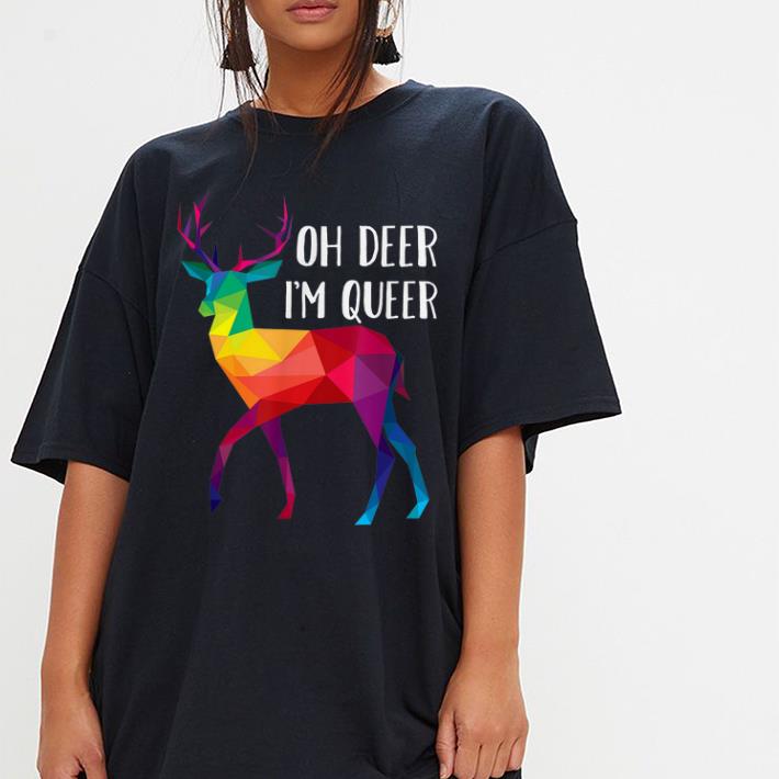 Awesome Oh Deer I'm Queer LGBT Rainbow Deer Gay Pride shirt, hoodie ...