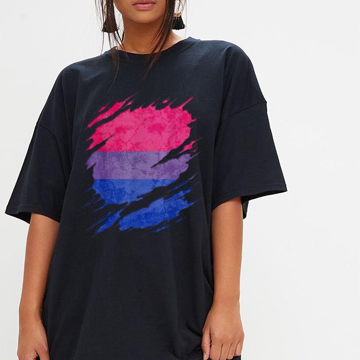 Pretty Bisexual Pride Flag Ripped LGBT Bisexual Inside Me shirt, hoodie ...