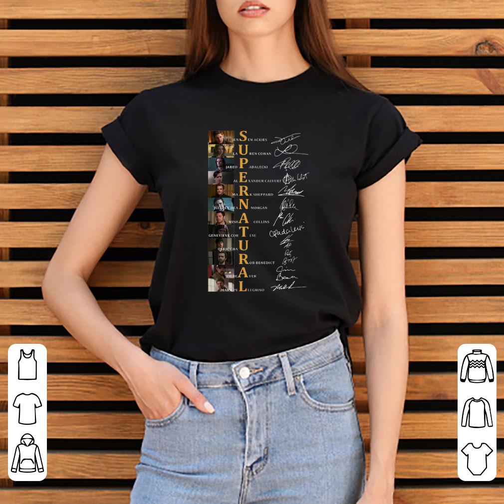 Official Supernatural Jensen Ackies Jared Padalecki Signatures shirt ...