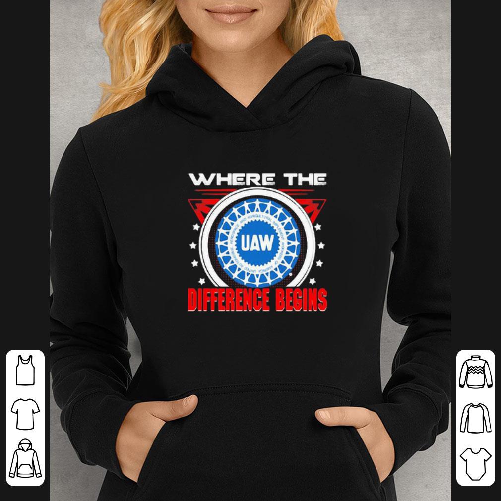 Official Logo UAW where the difference begins shirt, hoodie, sweater ...
