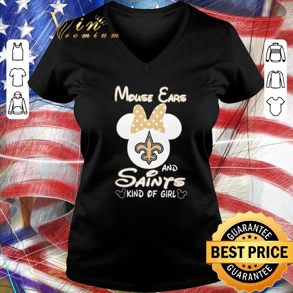 Pretty Minnie Mouse Ears And New Orleans Saints Kind Of Girl shirt ...