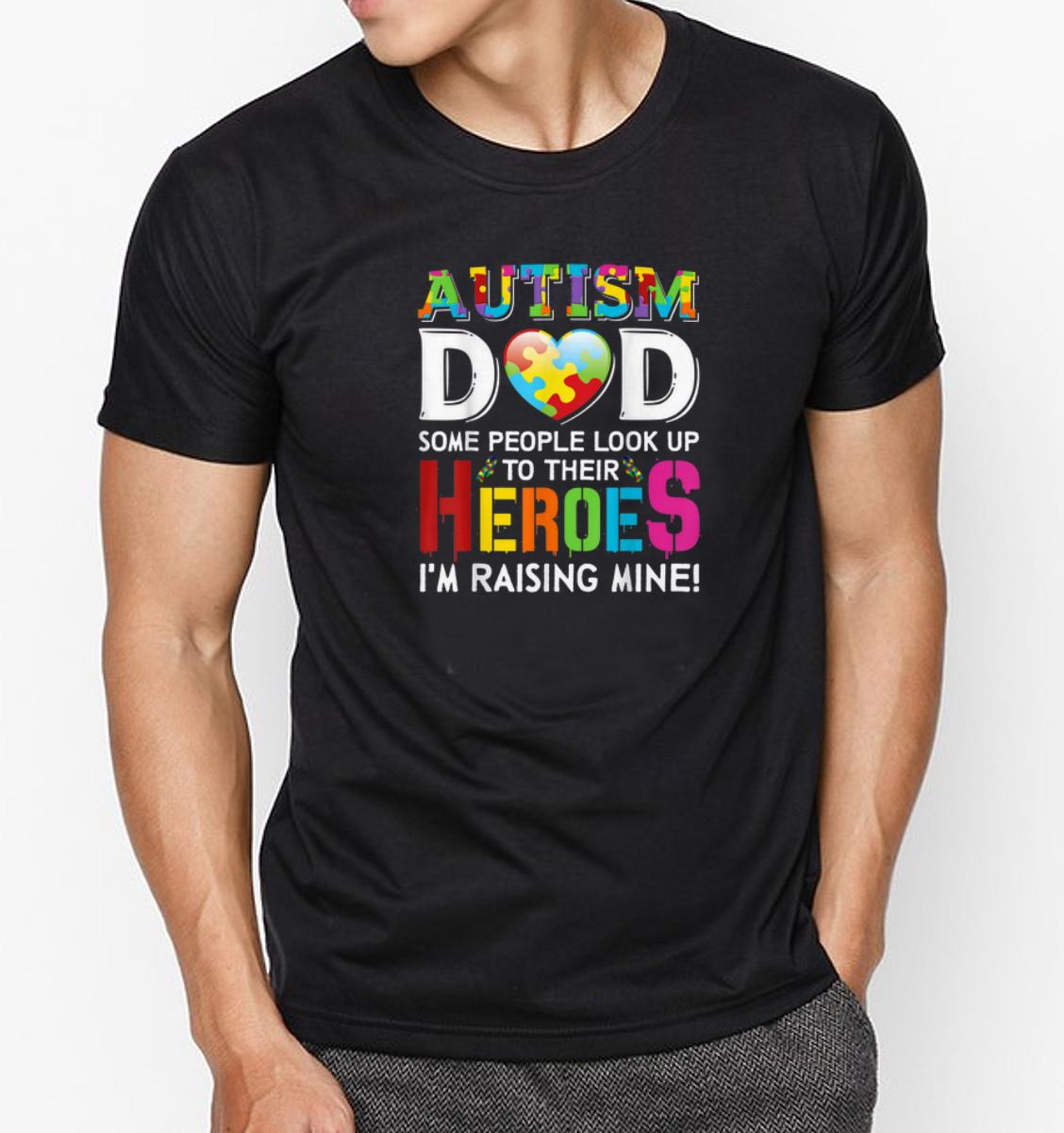 Pretty Autism Dad My Son Is Hero Autism Awareness Boys Shirt, hoodie ...