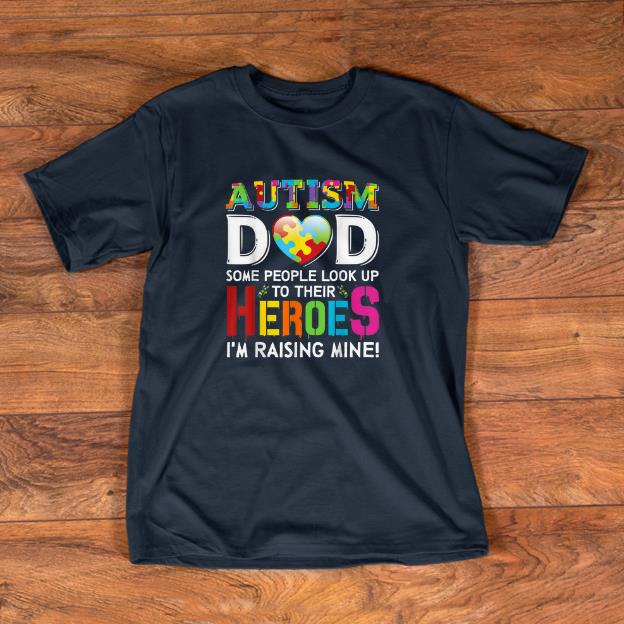 Pretty Autism Dad My Son Is Hero Autism Awareness Boys Shirt, hoodie ...