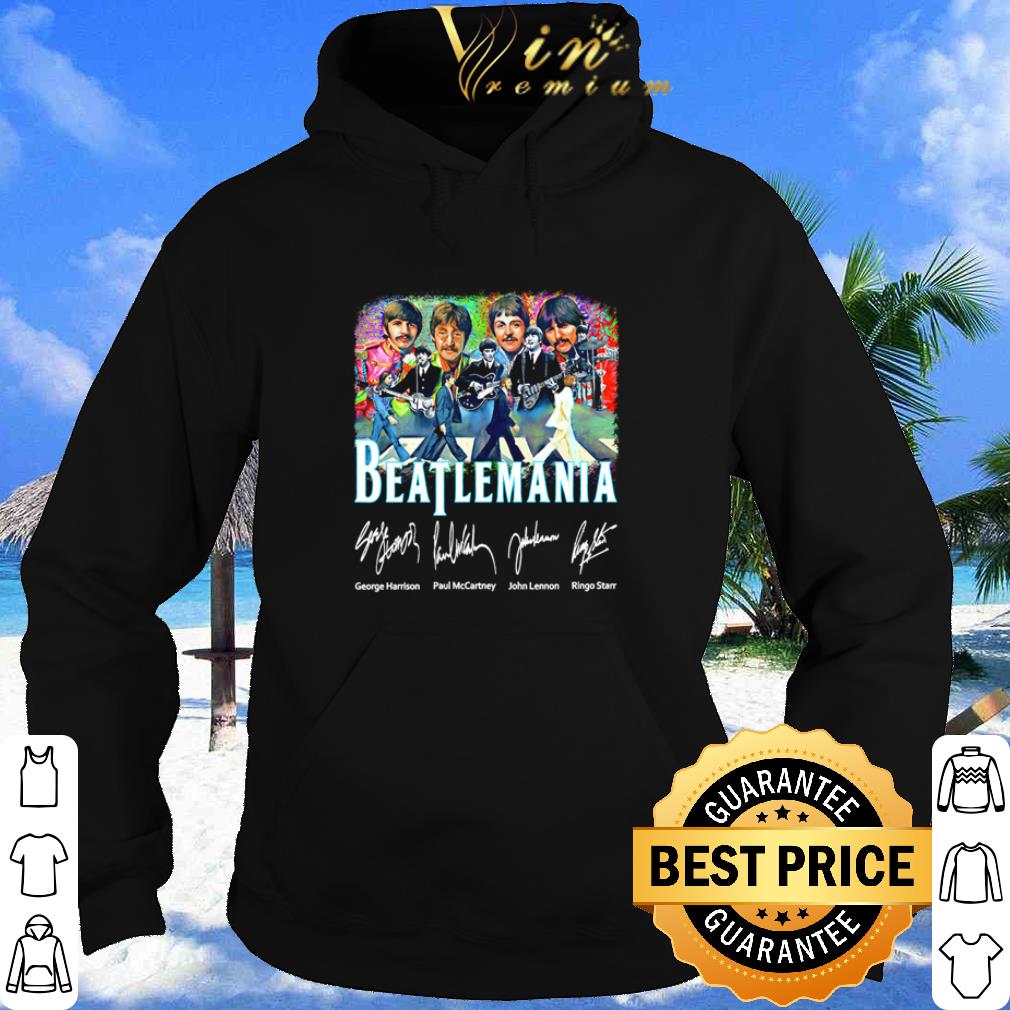 Official The Beatles Beatlemania Signatures Abbey Road shirt, hoodie ...
