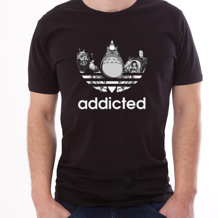Totoro Addicted Adidas Logo Ghibli, hoodie, sweater, longsleeve t-shirt