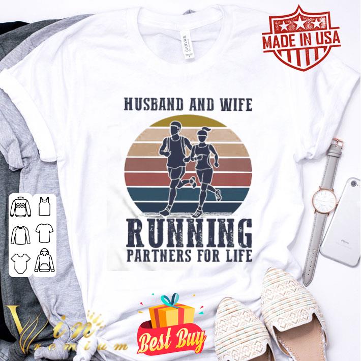 Vintage Husband And Wife Running Partners For Life shirt, hoodie ...