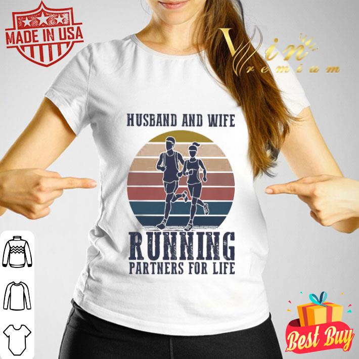 Vintage Husband And Wife Running Partners For Life shirt, hoodie ...