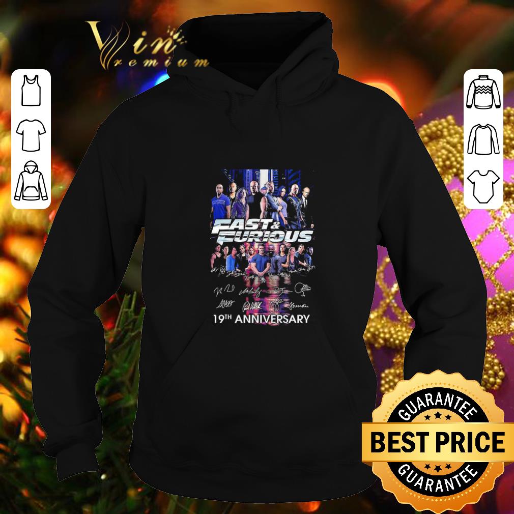 Fast and Furious 19th anniversary all character signatures shirt ...