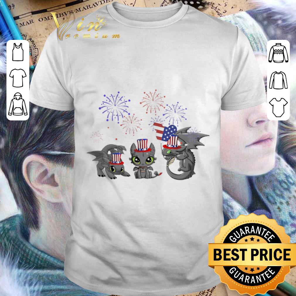 Firework Toothless American Flag 4th Of July Independence Day shirt ...