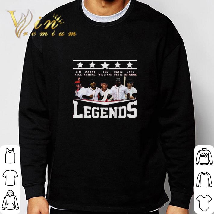 Boston Red Sox Legends Jim Rice Manny Ramirez Ted Williams David Ortiz ...