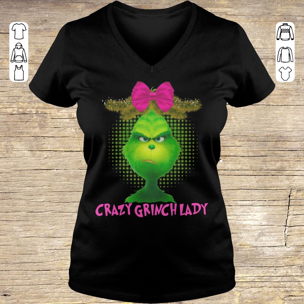 Pretty Grinch Crazy lady shirt, hoodie, sweater, longsleeve t-shirt