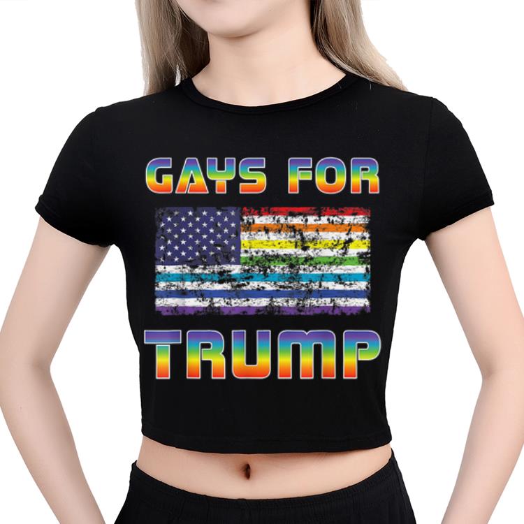 Hot LGBT American Pride Flag Supports President Donald Trump shirt ...
