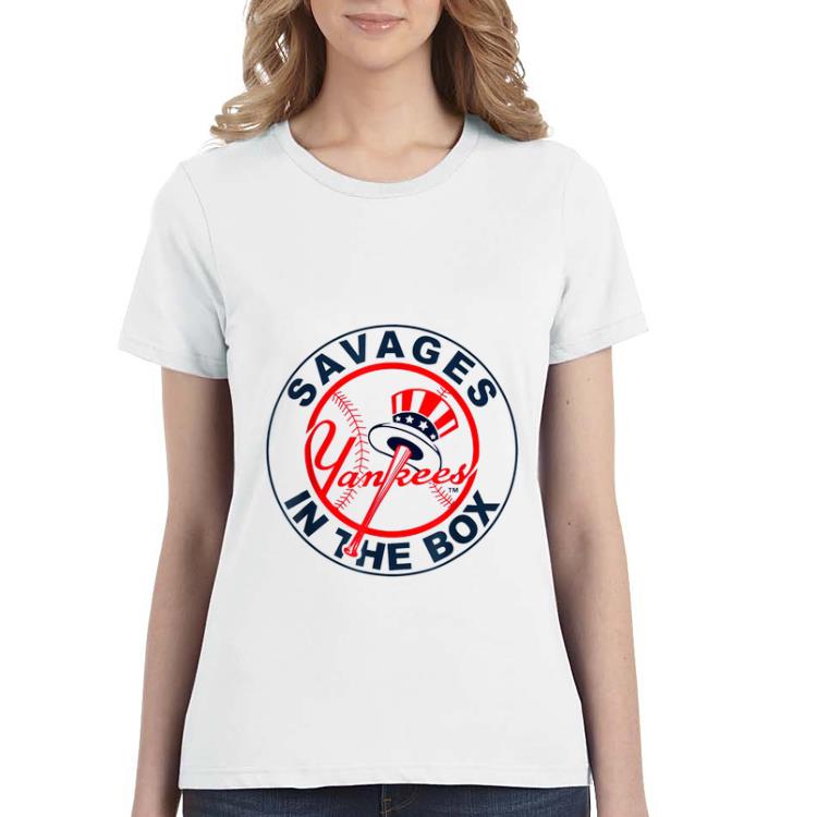 Official Savages In The Box Yankees Baseball shirt, hoodie, sweater ...
