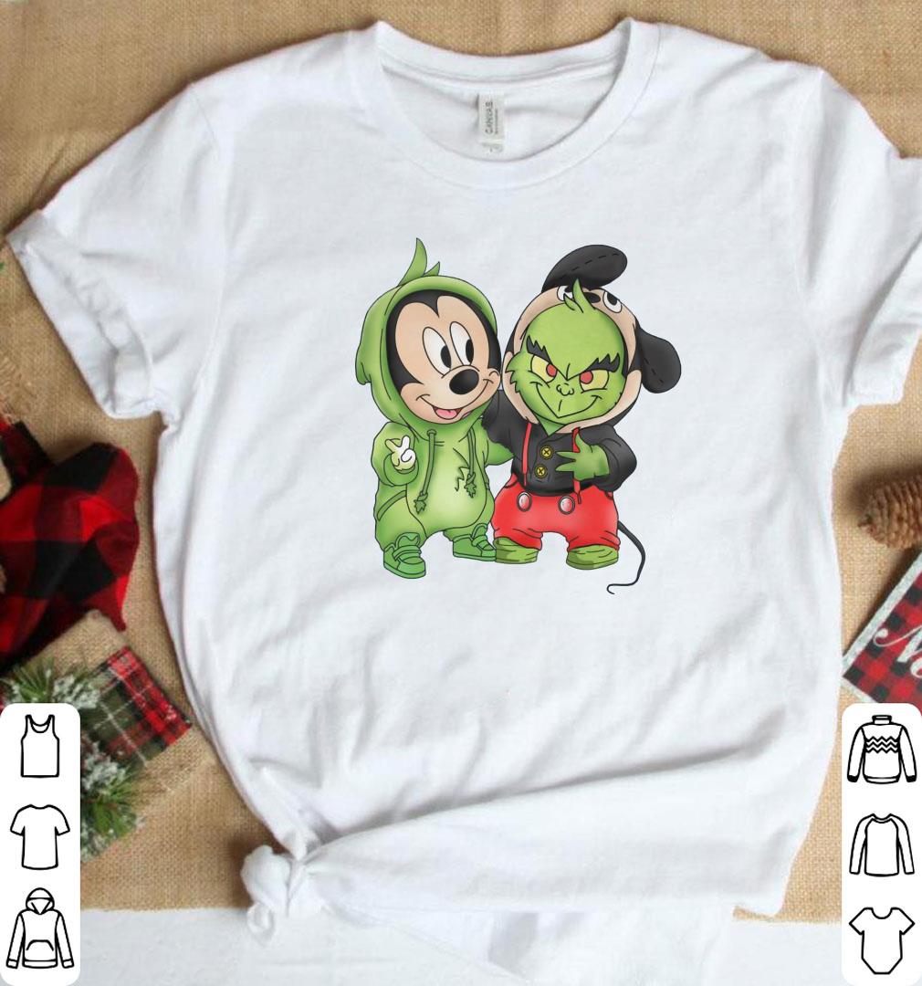 Official Grinch and Mickey Mouse shirt, hoodie, sweater, longsleeve t-shirt