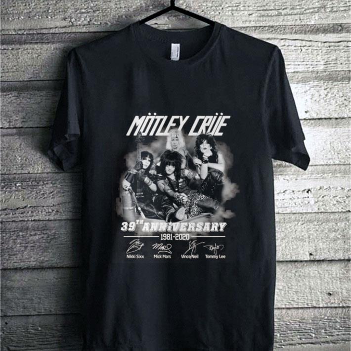 Original Motley Crue 39th anniversary 1981-2020 signatures shirt ...