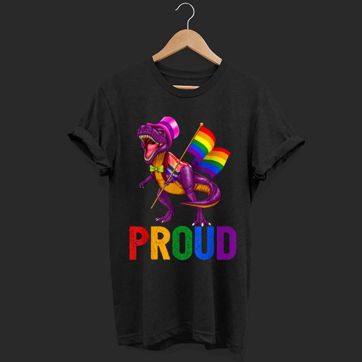 Premium Dinosaur T Rex LGBT Gay Pride Gift Flag shirt, hoodie, sweater ...
