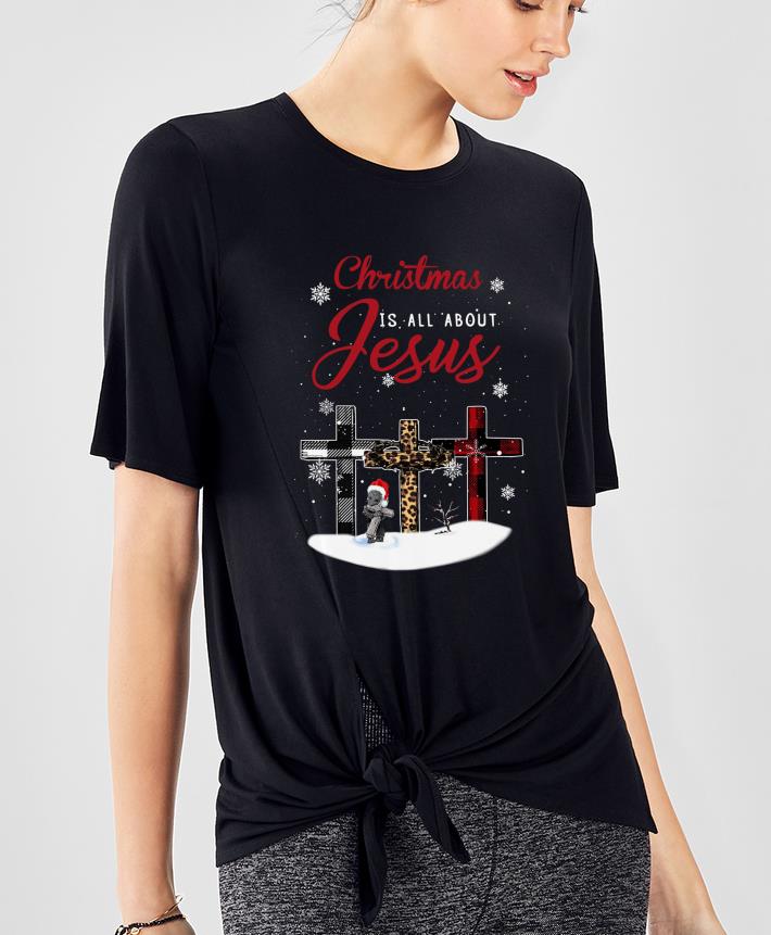 Official Christmas Is All About Jesus Groot Hug Cross shirt, hoodie ...