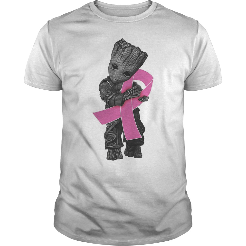 Groot Hug Breast Cancer Ribbon T-Shirt, hoodie, sweater, longsleeve t-shirt