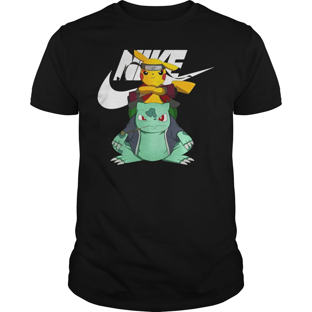 Nike Pikuto Naruto Pikachu Bulbasaur shirt, hoodie, sweater, longsleeve ...
