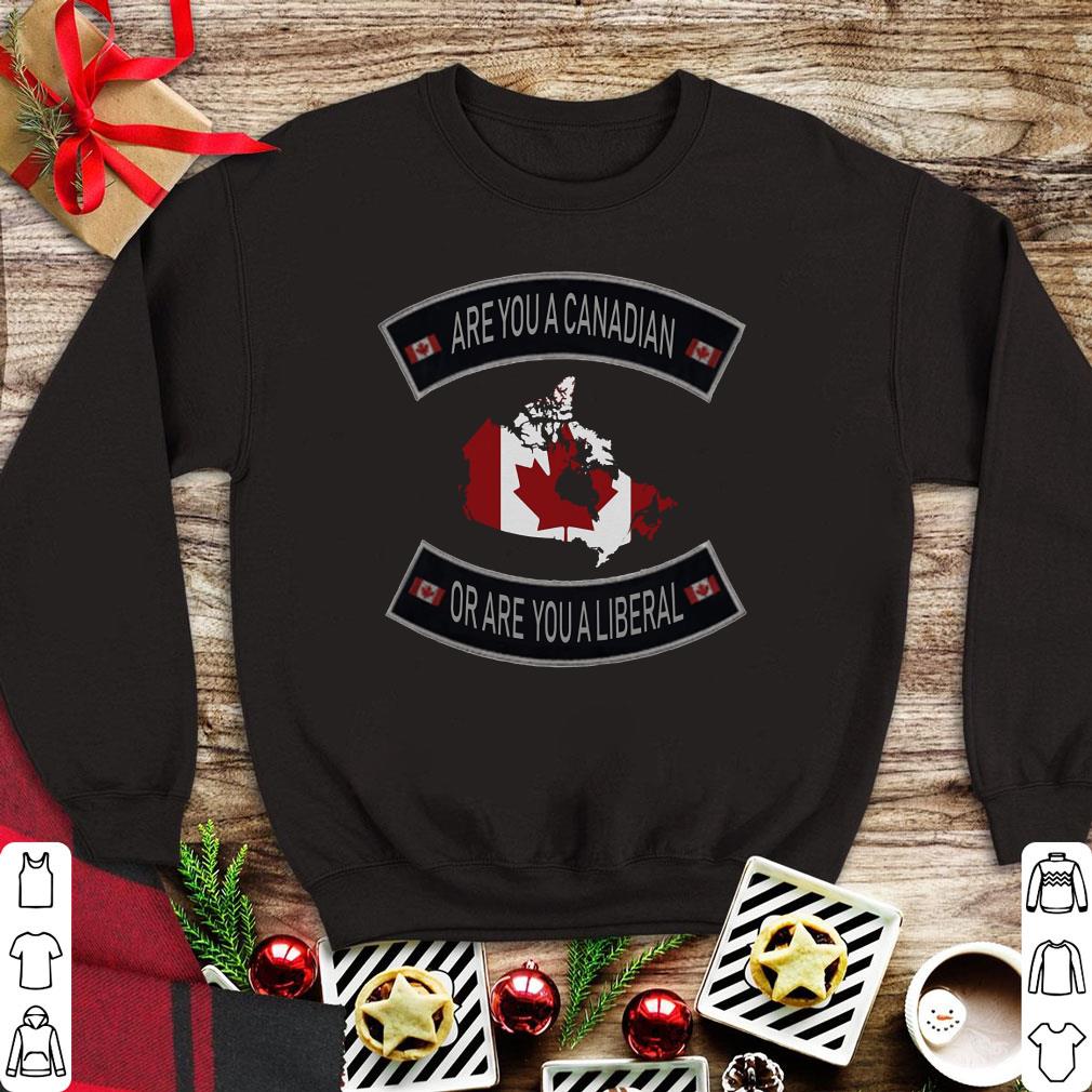 Premium Are you a Canadian or are you a liberal shirt, hoodie, sweater ...