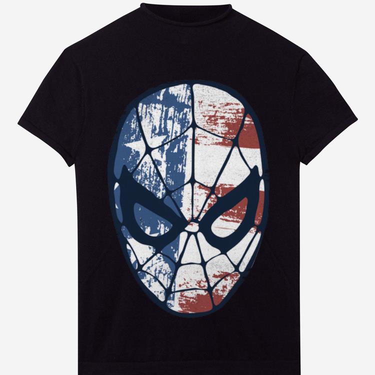Original Marvel Spider-man American Flag Face Vintage Graphic Shirt ...