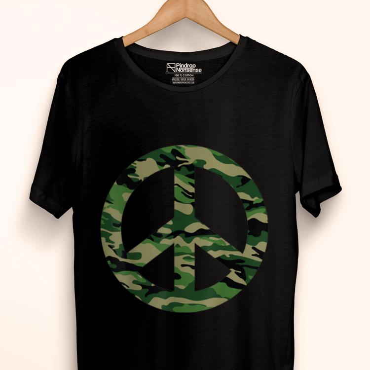 Premium Cool Peace Sign Camouflage For Military Boys Shirt, hoodie ...