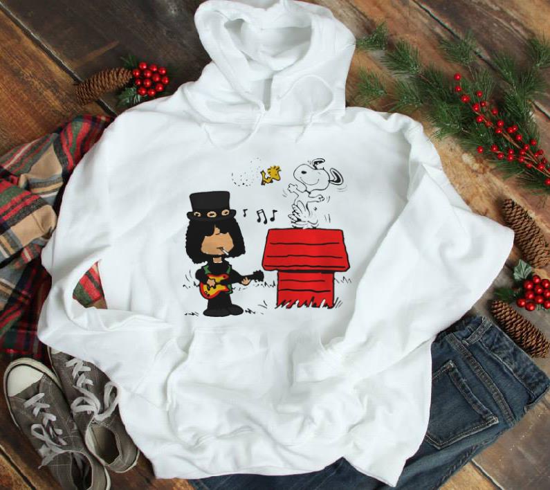 Premium Slash Guns N' Roses Snoopy And Woodstock, hoodie, sweater ...