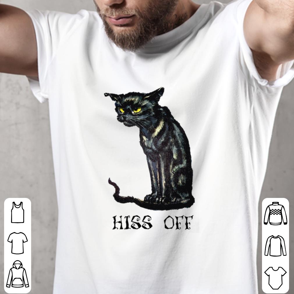 Top Black cat hiss off shirt, hoodie, sweater, longsleeve t-shirt