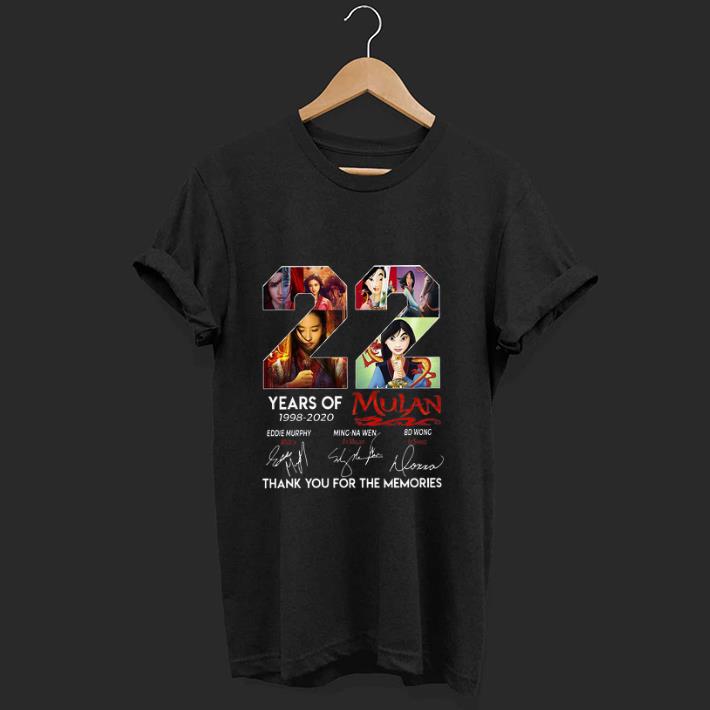 Premium 22 Years Of Mulan Signatures Thank You For The Memories shirt ...