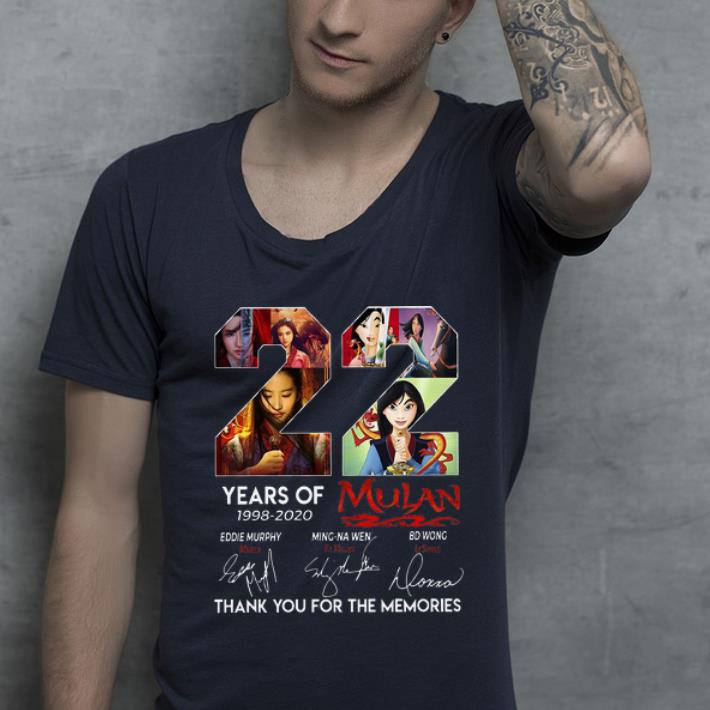 Premium 22 Years Of Mulan Signatures Thank You For The Memories shirt ...
