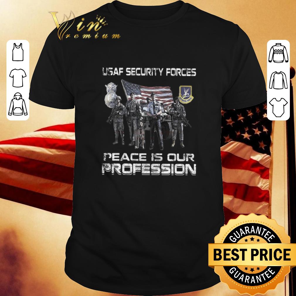 Official USAF security force peace is our profession American flag ...
