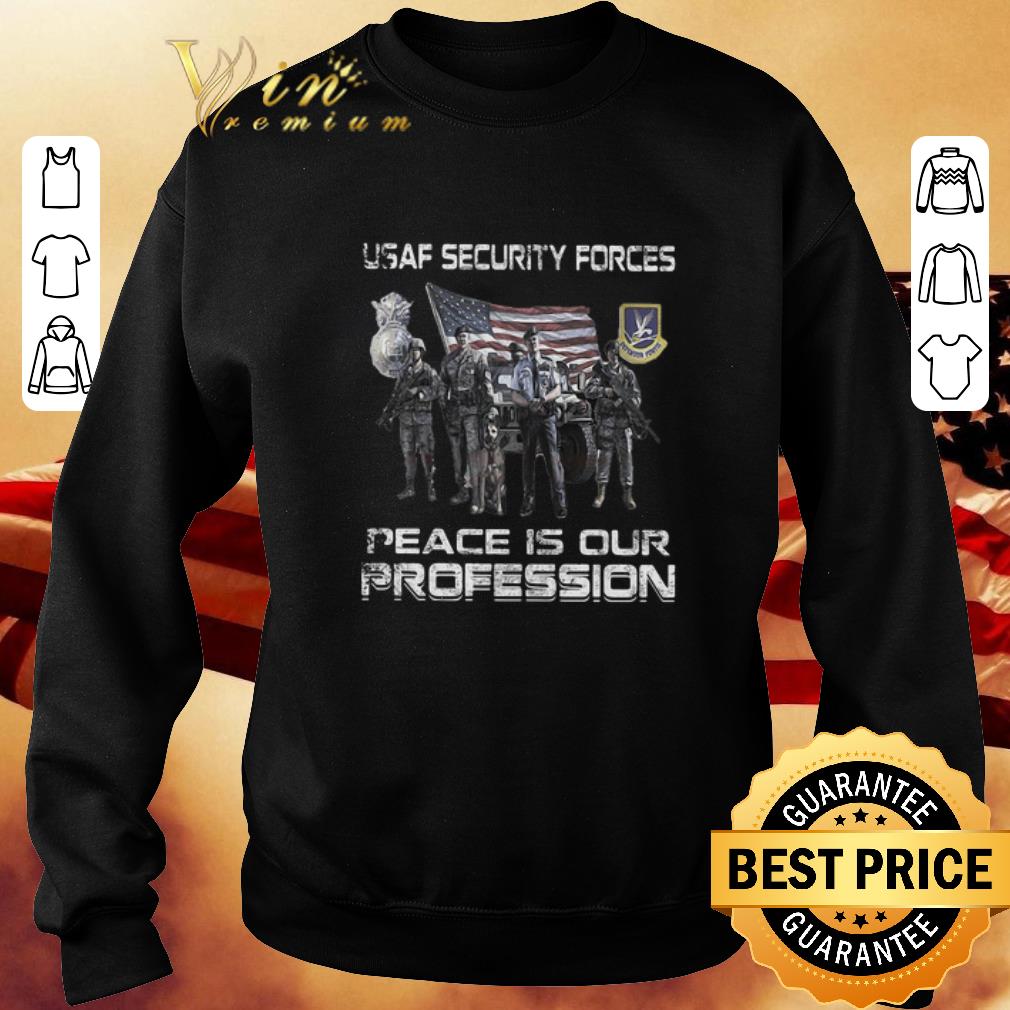 Official USAF security force peace is our profession American flag ...