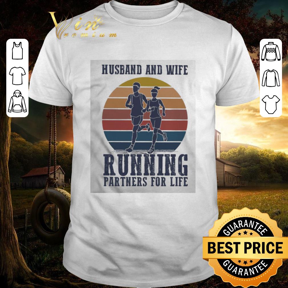 Awesome Vintage Husband And Wife Running Partners For Life shirt ...