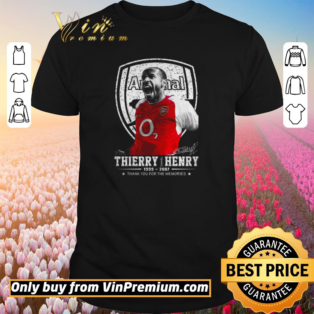 Top Thierry Daniel Henry Arsenal 1999-2007 signature shirt, hoodie ...