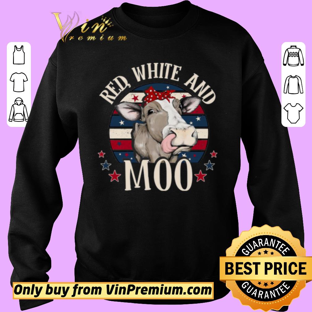 Funny Red White And Moo shirt, hoodie, sweater, longsleeve t-shirt