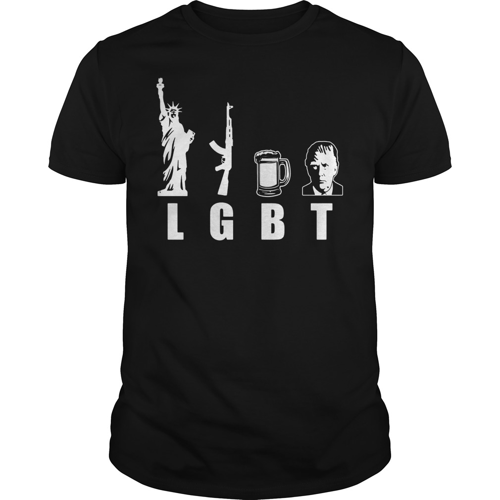 Liberty Guns Beer Trump Support LGBT Movement Shirt, hoodie, sweater ...
