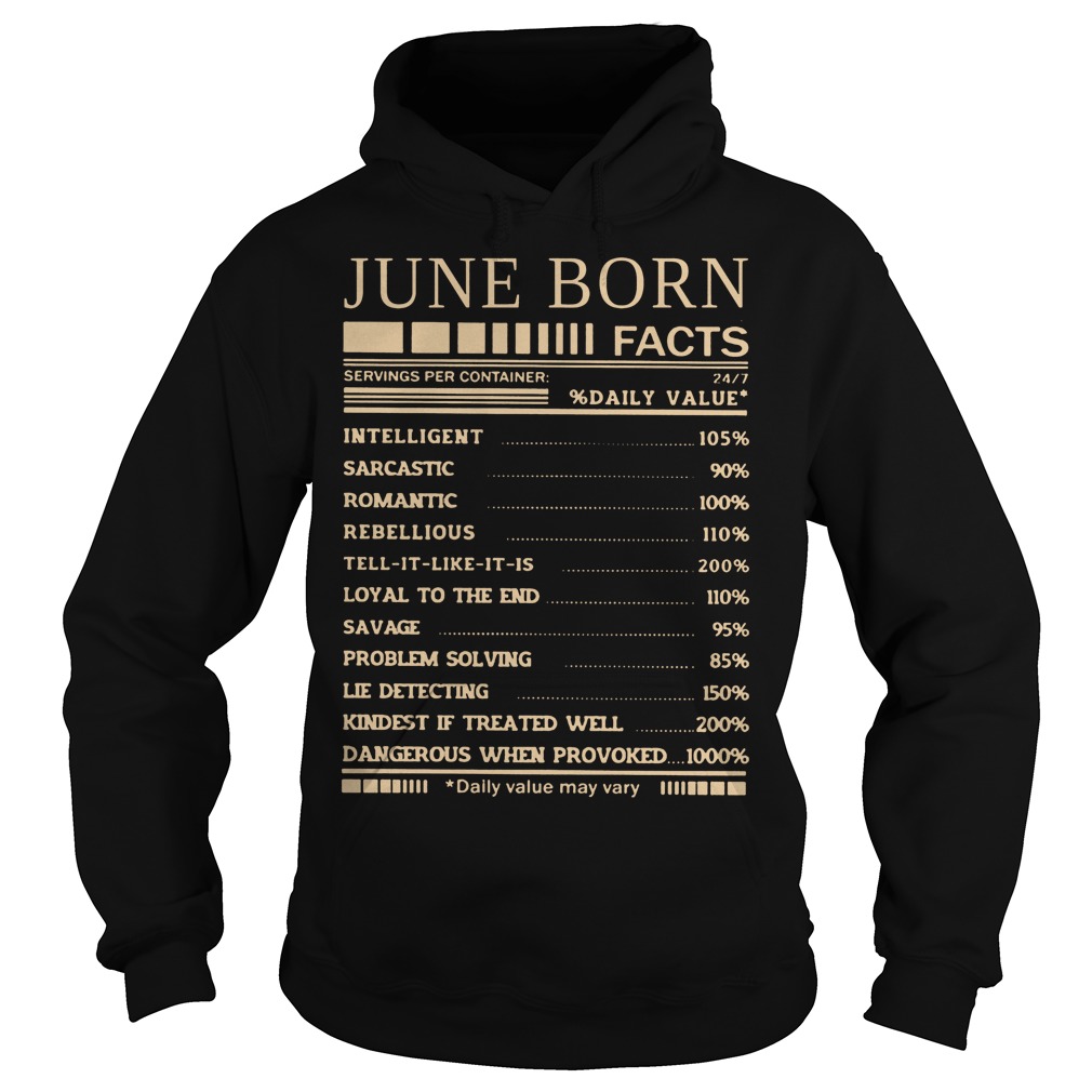 June Born Facts Daily Value Shirt, hoodie, sweater, longsleeve t-shirt