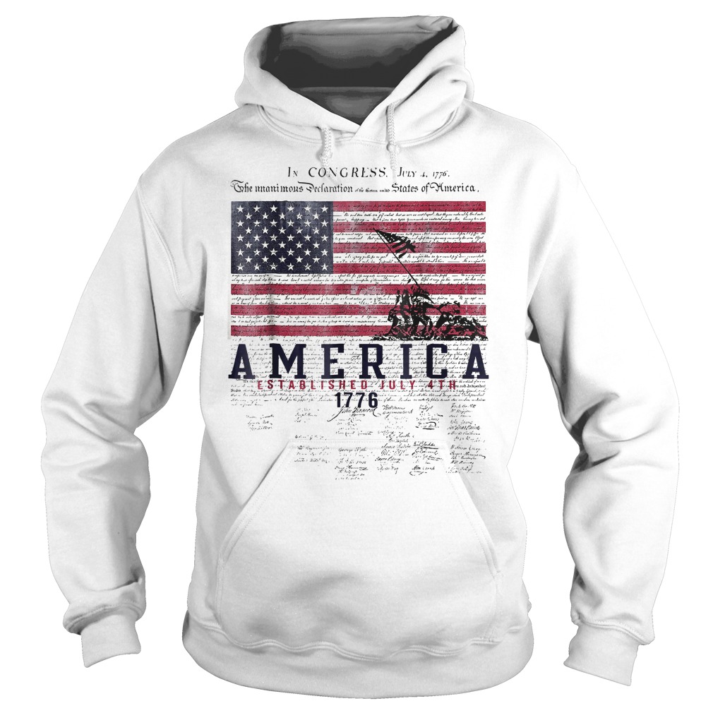 America Established July 4th 1776 T-Shirt, hoodie, sweater, longsleeve ...